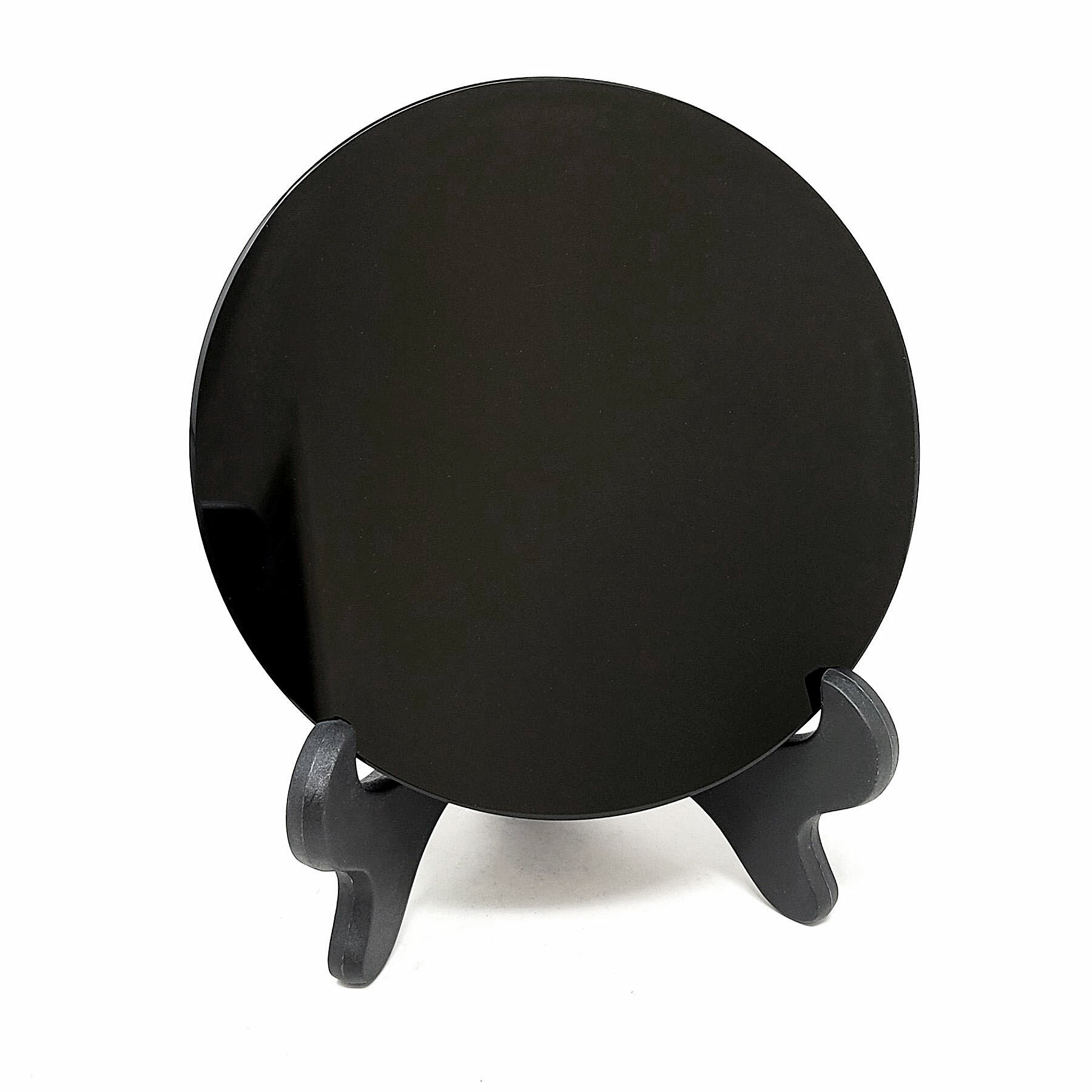 Obsidian Scrying Mirror, 12 cm