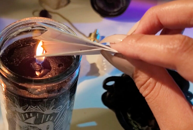 Spell Breaker Hand Carved Candle