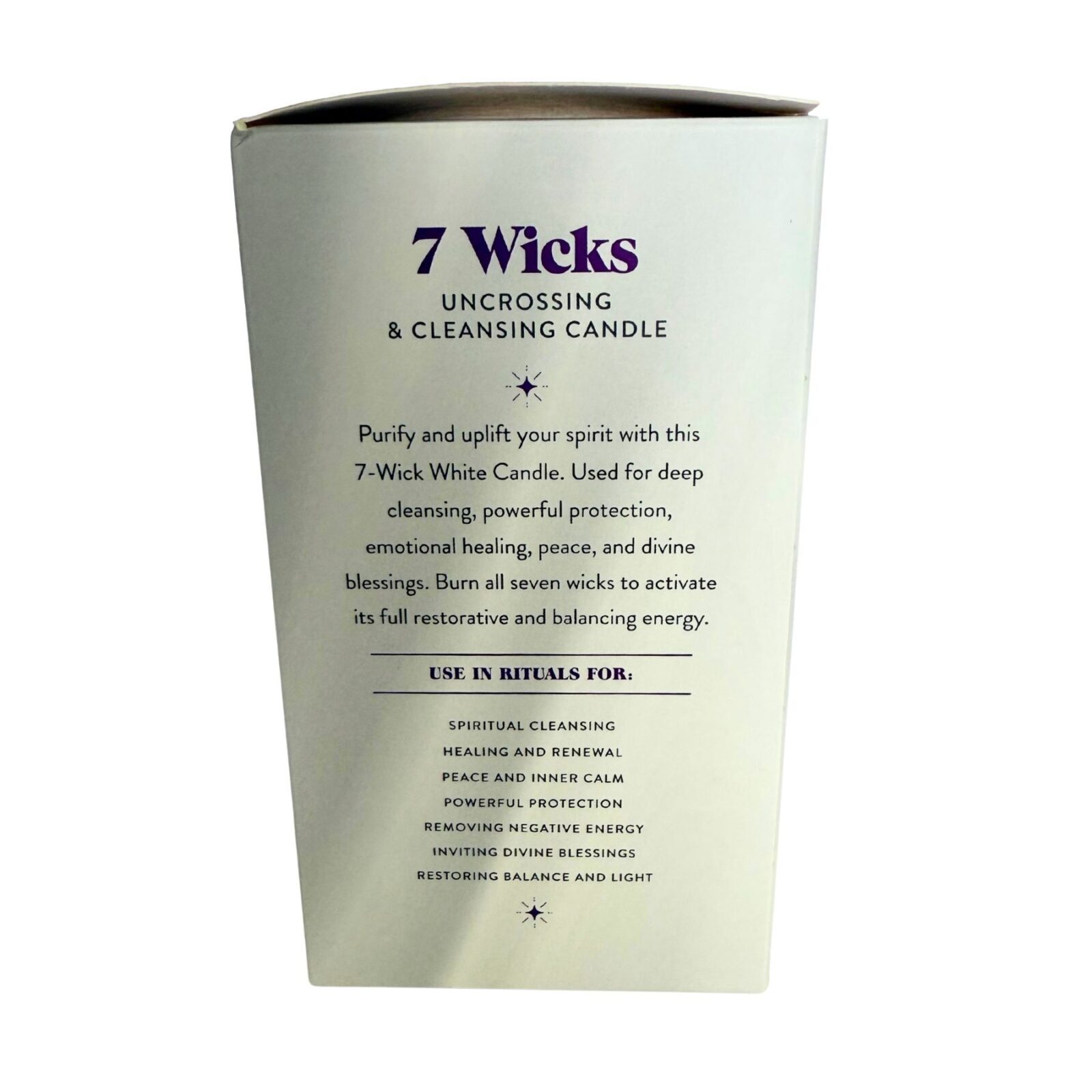 Uncrossing & Cleansing 7 Wicks Candle | White