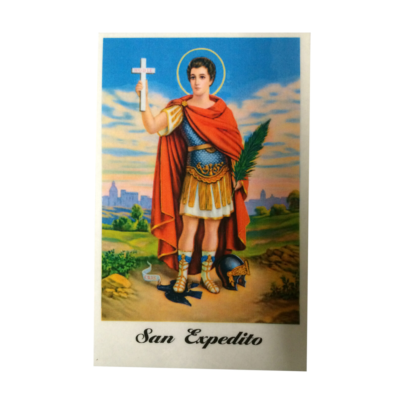 Saint Expedite (San Expedito) Laminated Prayer Card