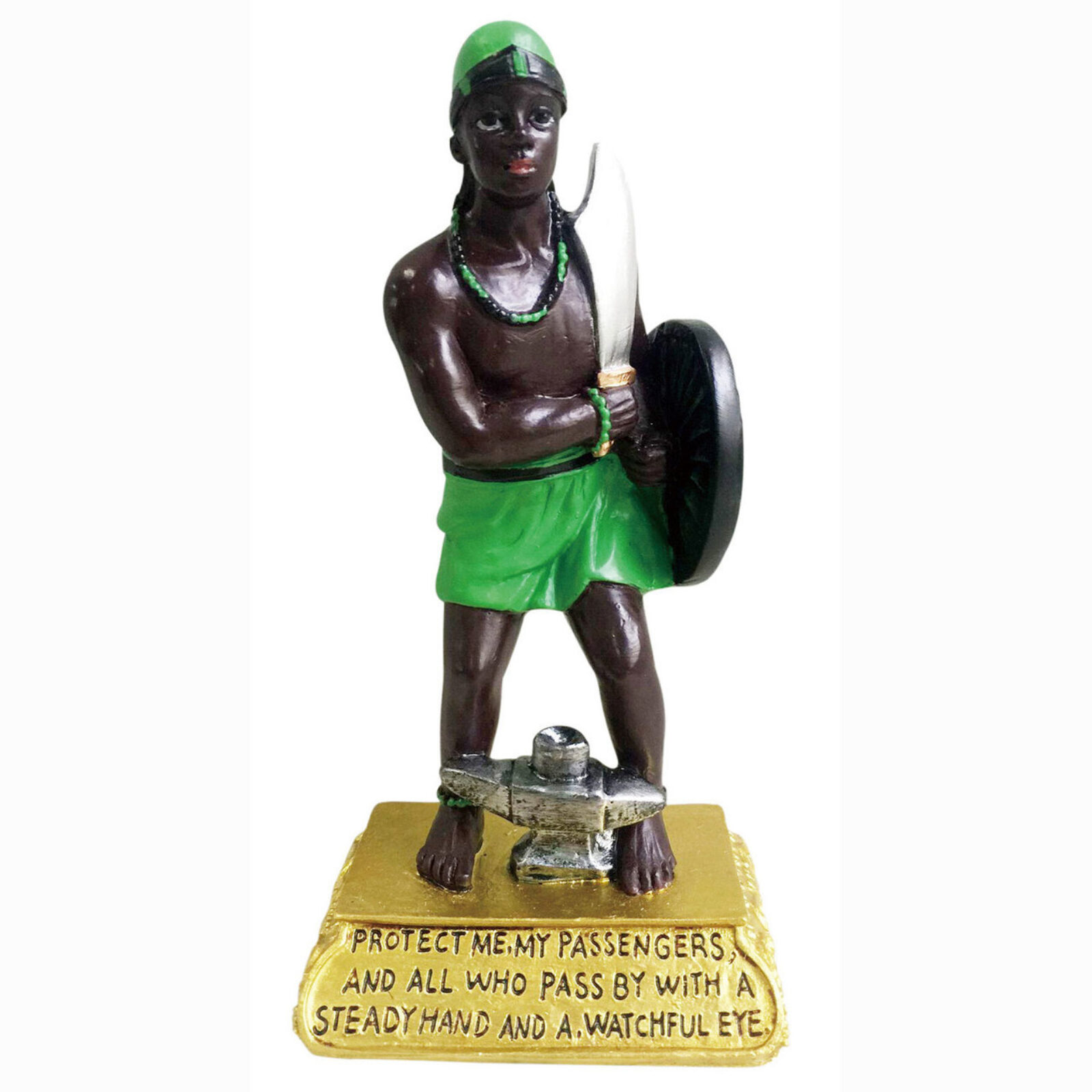 Orisha Ogun Car Statue 4"